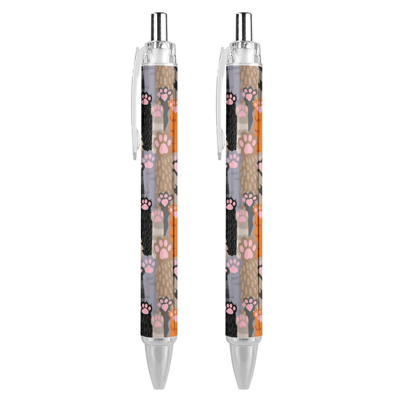 Cute Cat Paw Pattern Ballpoint Pen Retractable Pens Black Writing Pen ...
