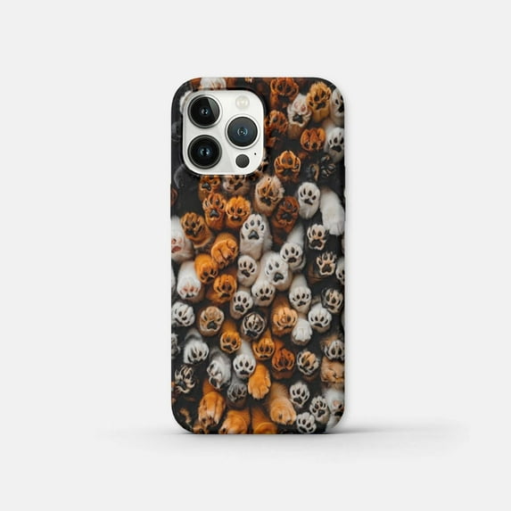 Cute Cat Paws Phone Case Colorful Fun Pattern for iPhone 17 through 11 ...