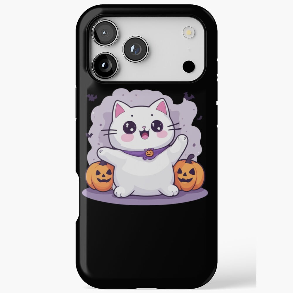 Cute Cat Playing with Jack O Lanterns Halloween Fun Case for iPhone 11 ...