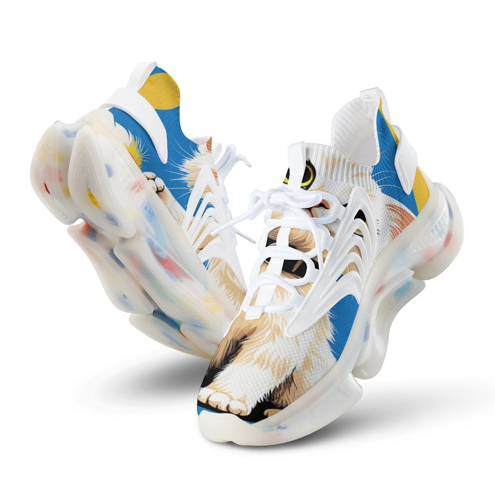 Cute Cat Pop Art Walking Shoes for Men Woman Lightweight Tennis Fashion ...