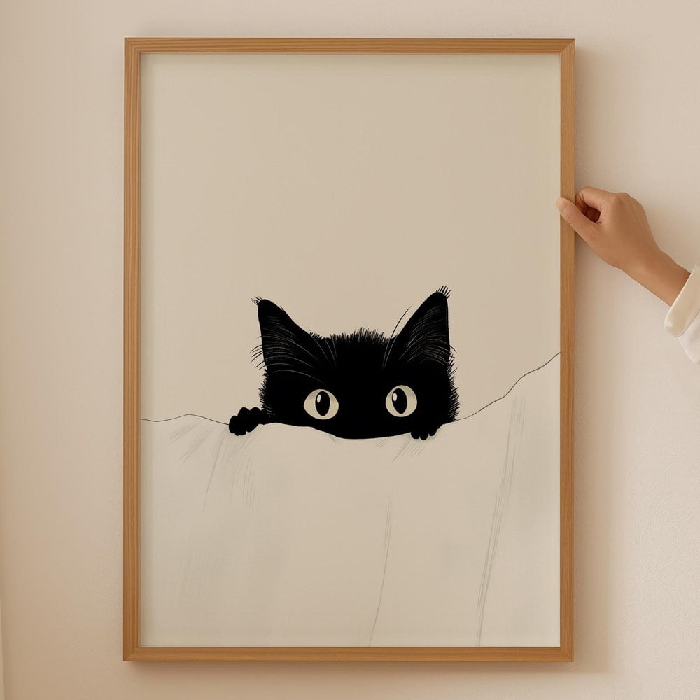 Cute Cat Print Trendy Cat Wall Art for Funny Decor Dopamine Decor for ...