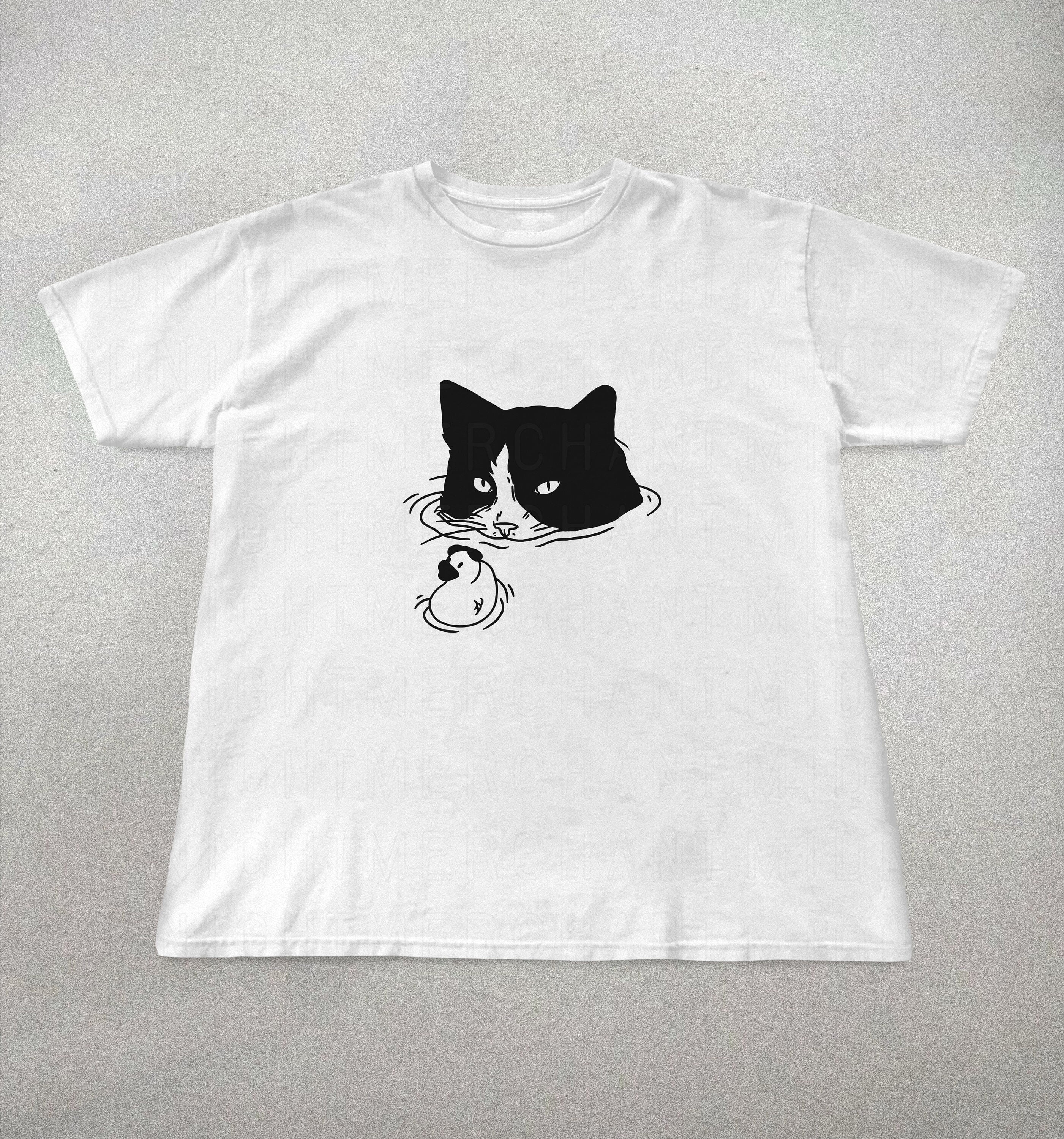 Cute Cat T-Shirt, Cat Graphic tee, Indie shirts, Cat Graphic Tee, Gifts ...