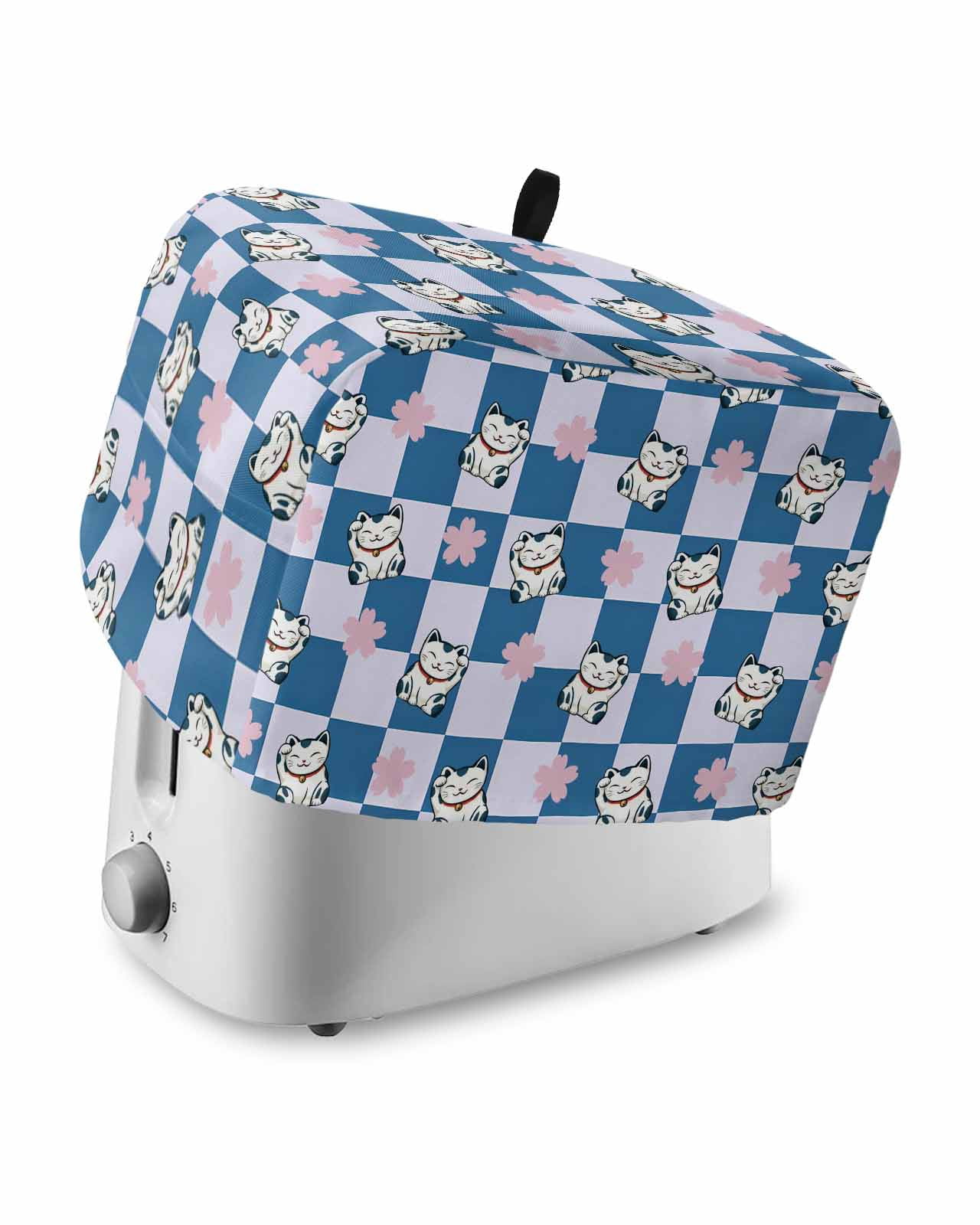 Cute Cat Toaster Cover 2 Slice, Small Kitchen Appliance Covers, Blue ...