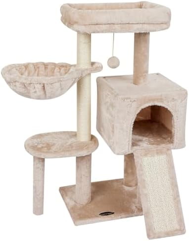 Cute Cat Tree Kitten Cat Tower for Indoor Cat Condo Sisal Scratching ...