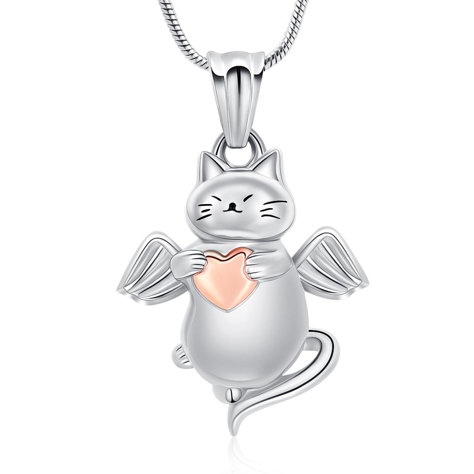 Cute Cat Urn Necklace for Pet Lover Cremation Jewelry for Ashes ...