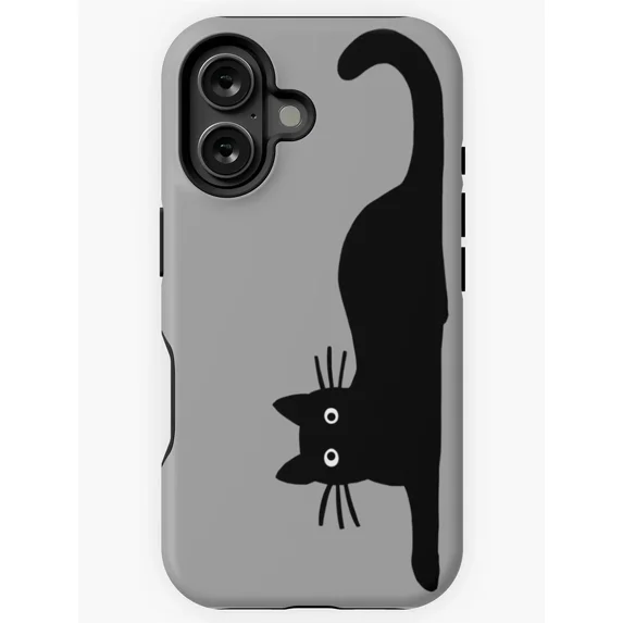 Cute Cat Viber Phone Case with Adorable Cat Design for iPhone 11 to 16 ...