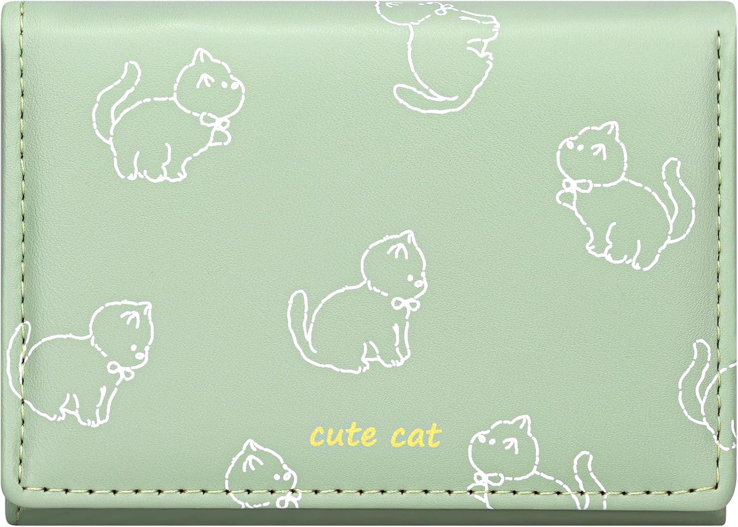 Cute Cat Wallet for Women, PU Leather Trifold Small Wallet, RFID ...