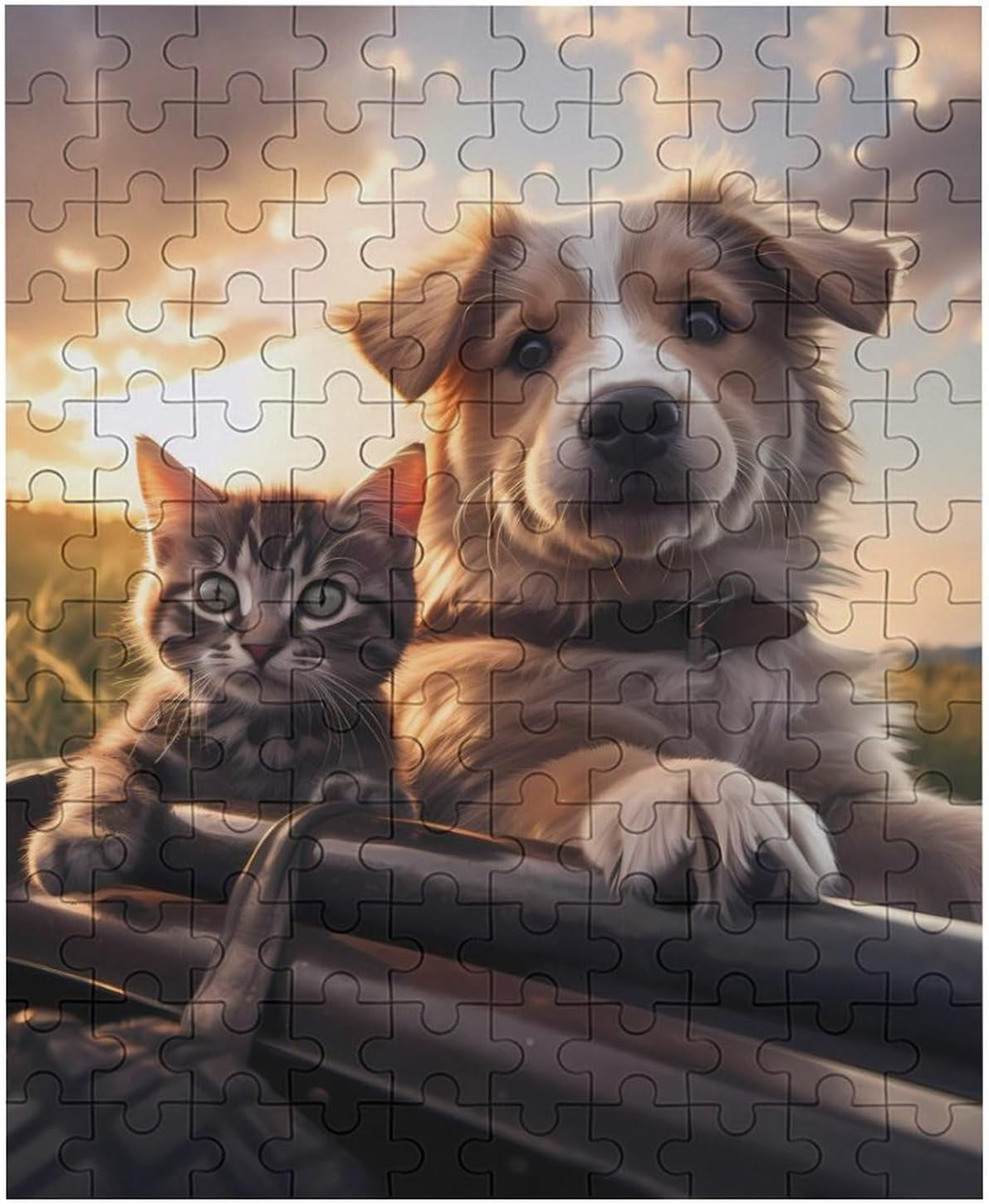 Cute Cat and Dog Animal Jigsaw Puzzles Personalized Picture Puzzle Best ...