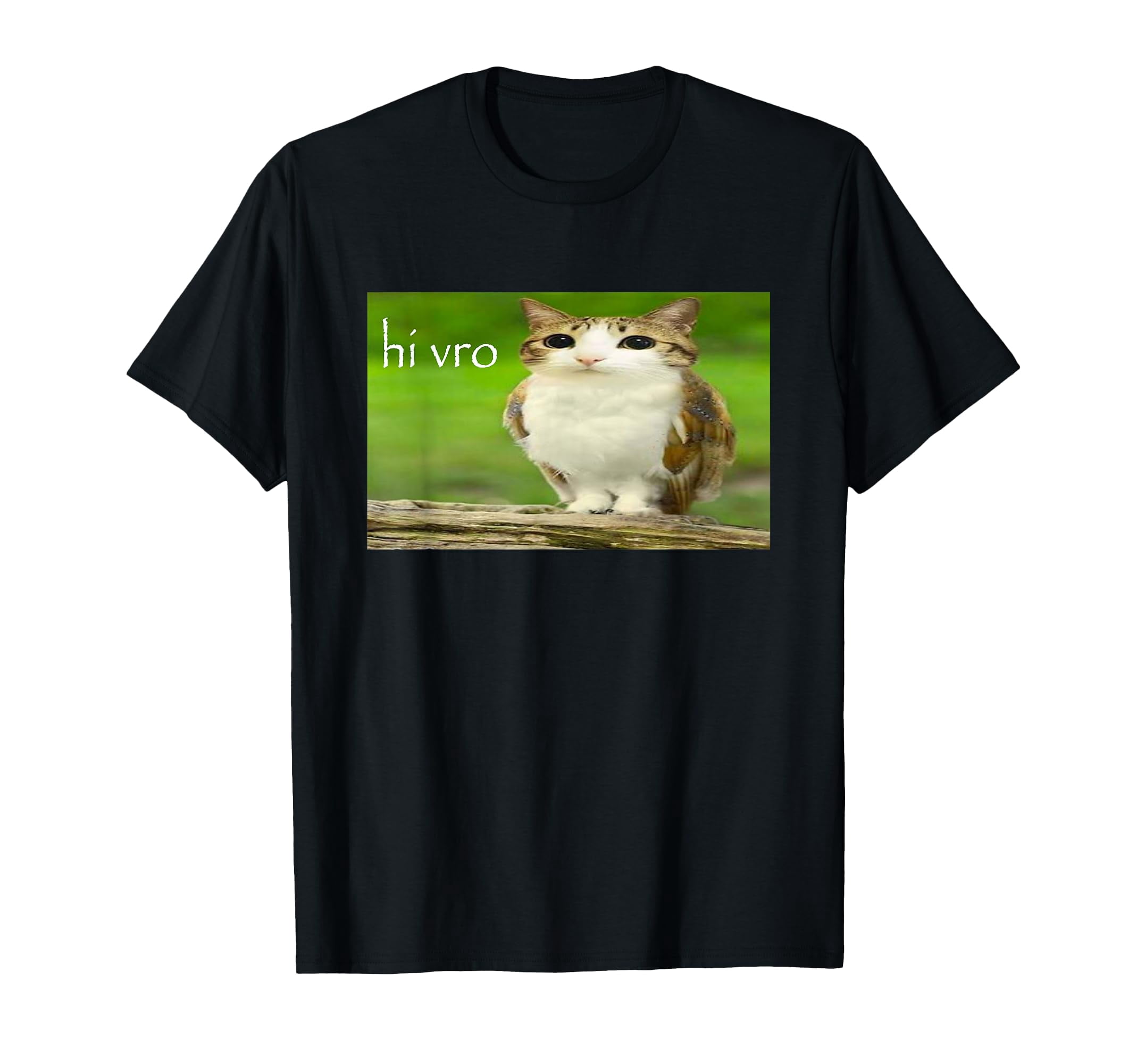 Cute Cat on Log Graphic T-Shirt for Animal Lovers and Meme Enthusiasts ...