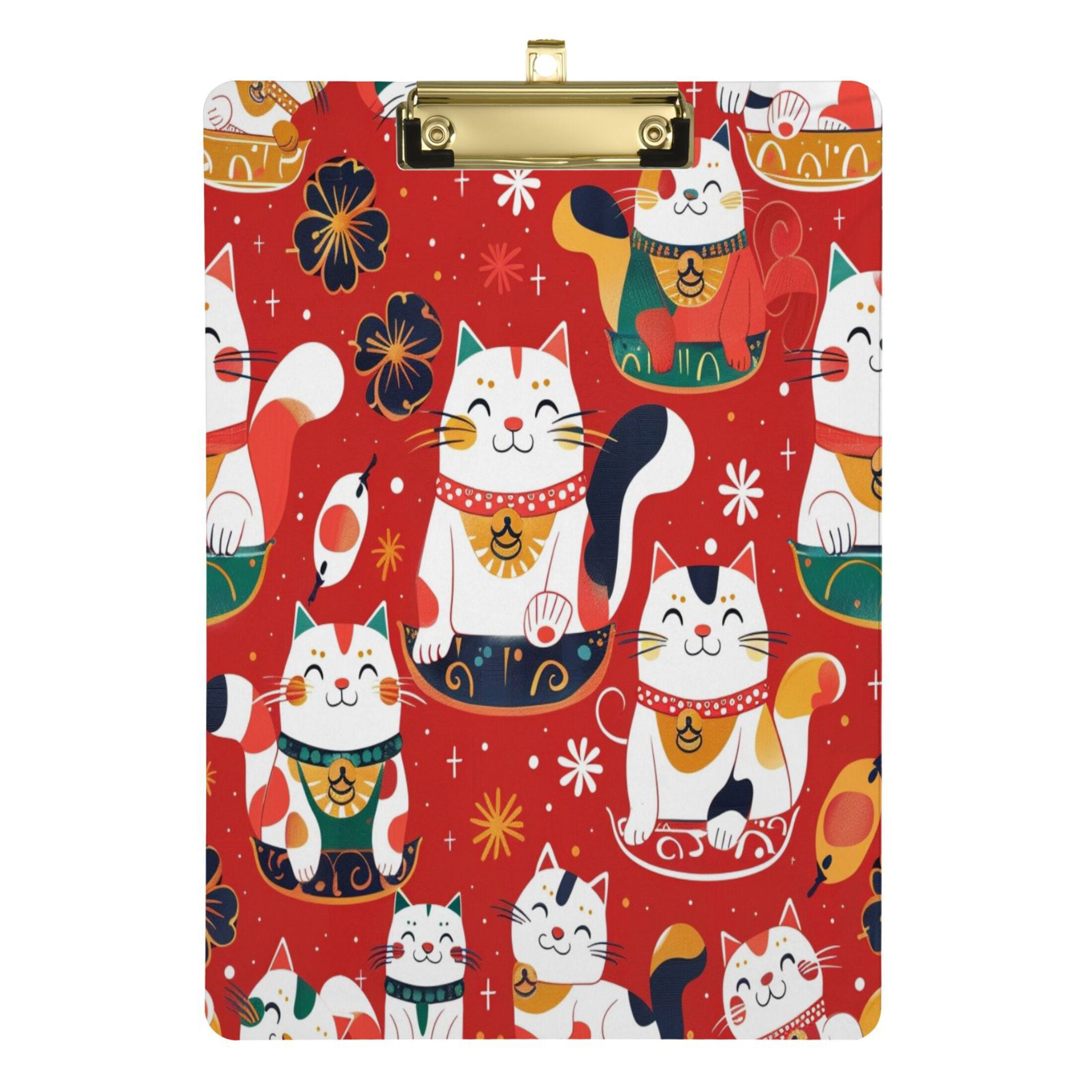 Cute Cat on Red Acrylic Clipboards A4 Standard Letter Size Clipboard 12 ...
