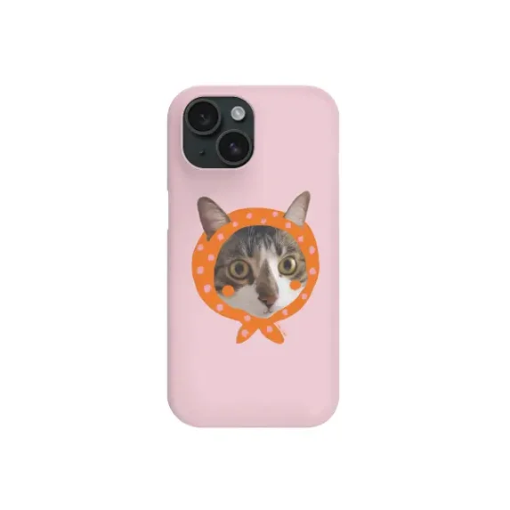 Cute Cat with Dots Polka Dot Pattern Phone Case for iPhone 16 15 14 13 ...