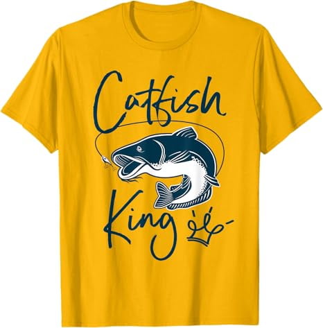 Cute Catfish King Farmer Gift Idea T-Shirt,Gold Color,Size XL - Walmart.com