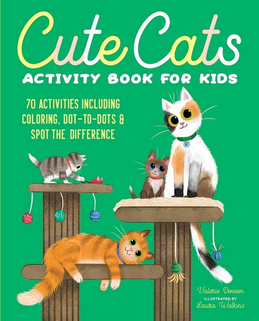 Cute Cats Activity Book for Kids : 70 Activities Including Coloring ...