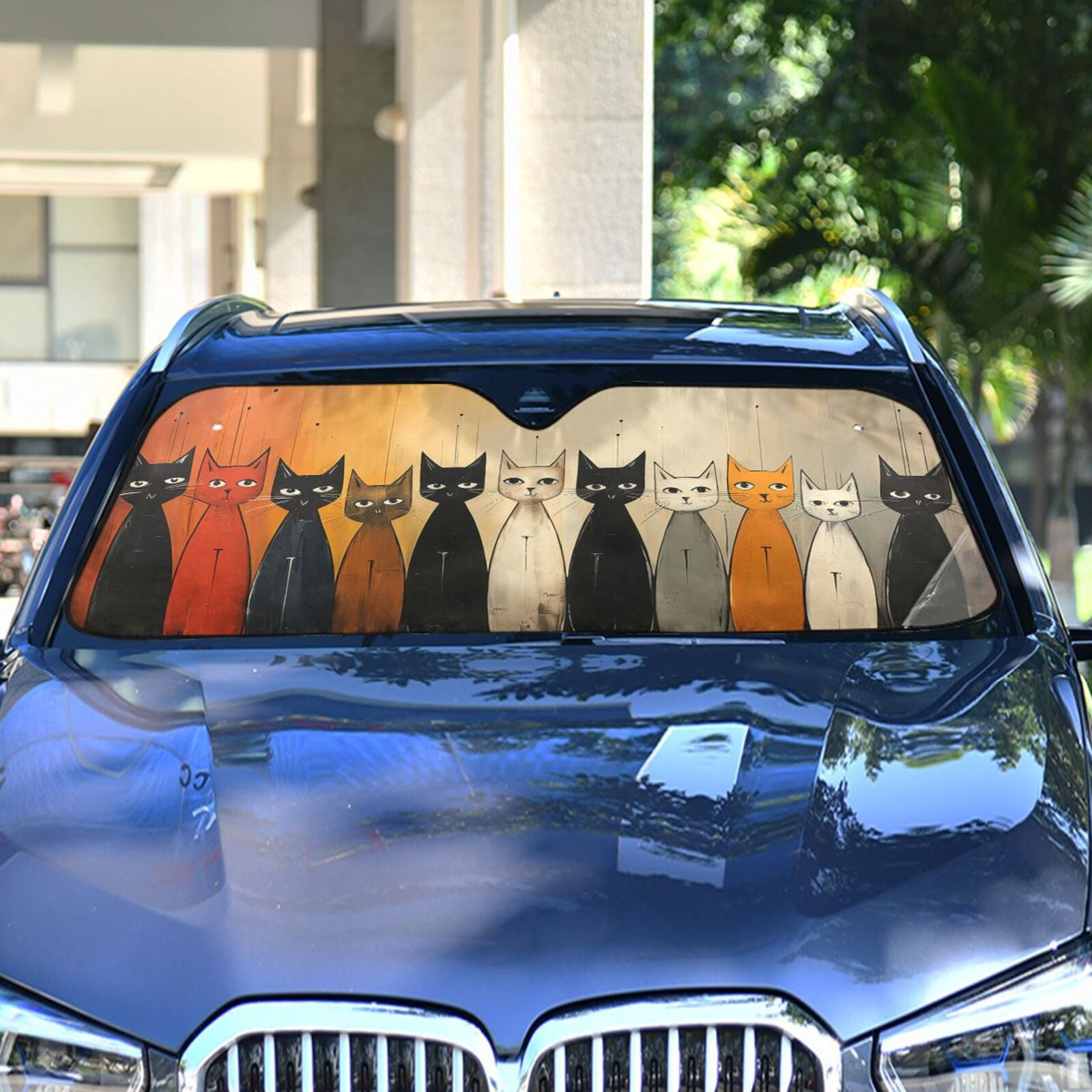 Cute Cats Automotive Front Car Windshield Sun Shade Reflector Foldable ...
