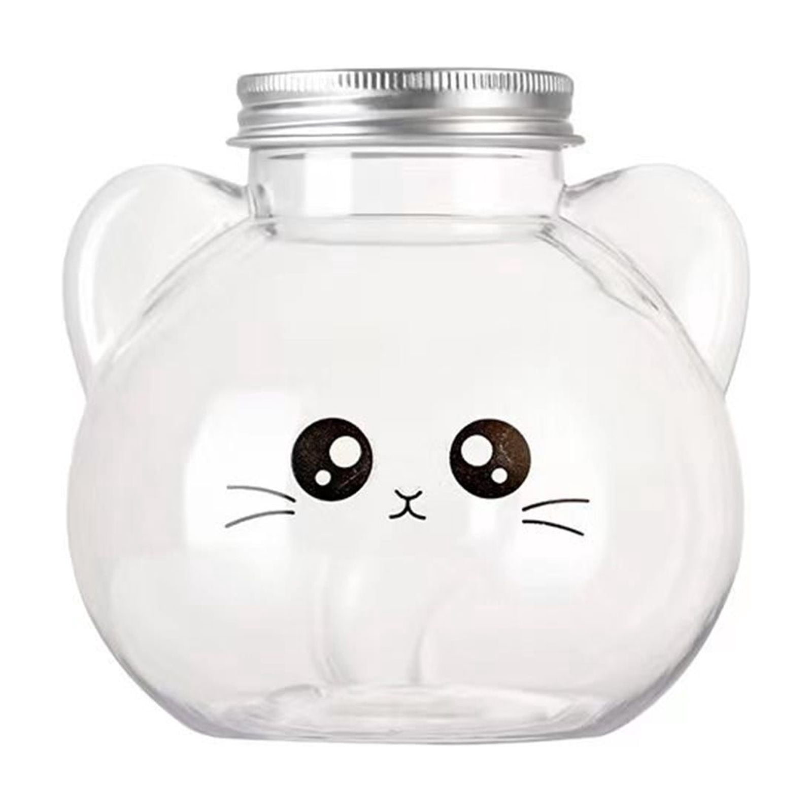 Cute Cats Beverage Bottle Disposable PET Beverage Milk Tea Bottle 500ml ...