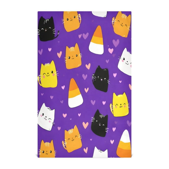 Cute Cats Candy Kitchen Towels Dishcloth Decorative Waffle Towels Multi ...