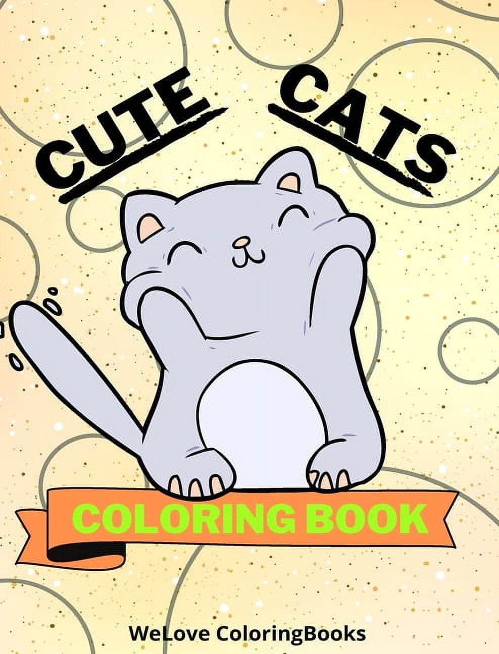 Cute Cats Coloring Book: Coloring Pages For Kids 1-3 years (Hardcover ...