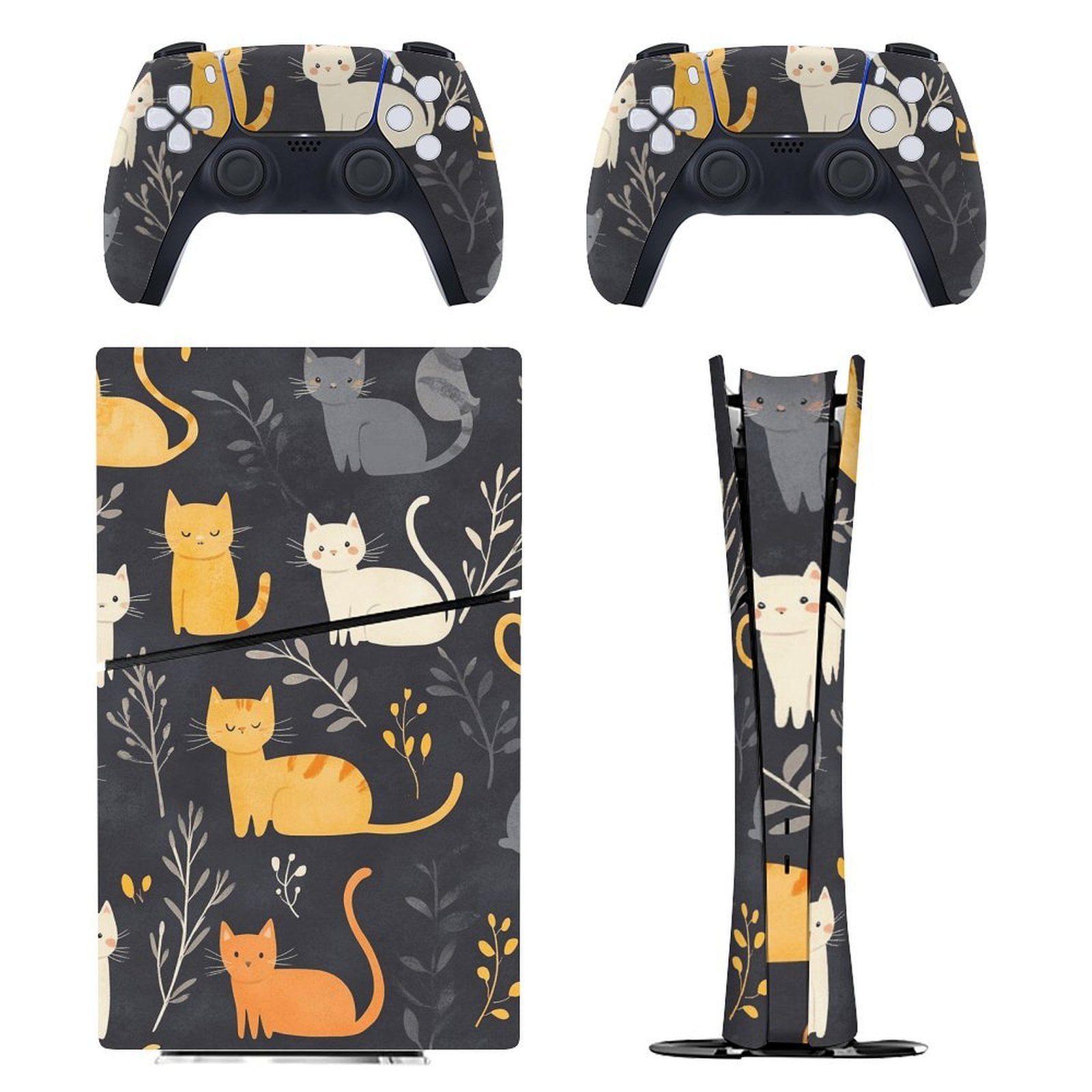 Cute Cats Console Skin Bundle for PS5 Pro Slim Disc & Digital / PS4 ...
