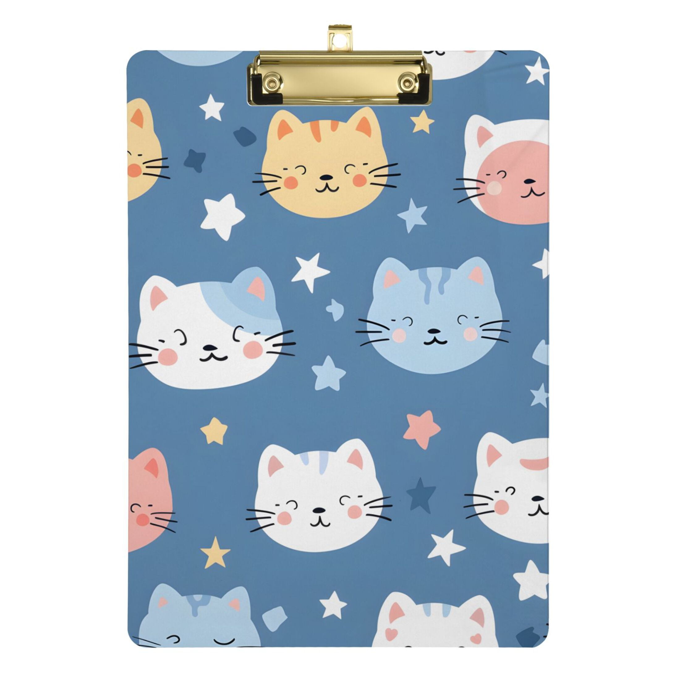 Cute Cats Face Acrylic Clipboards 12 x 9 Inch A4 Size with Low Profile ...