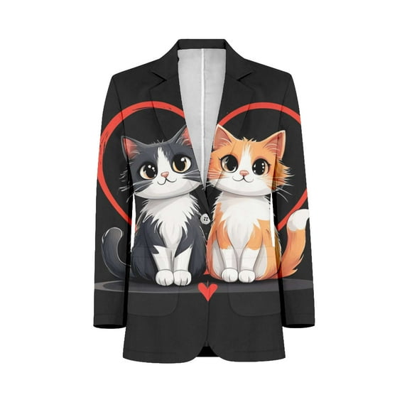 Cute Cats Heart Design Men Blazers Slim Clothing Summer Jacket Man ...