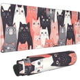 Cute Cats Lovely Kitten Gaming Mouse Pad, Large Non-Slip Rubber Base ...