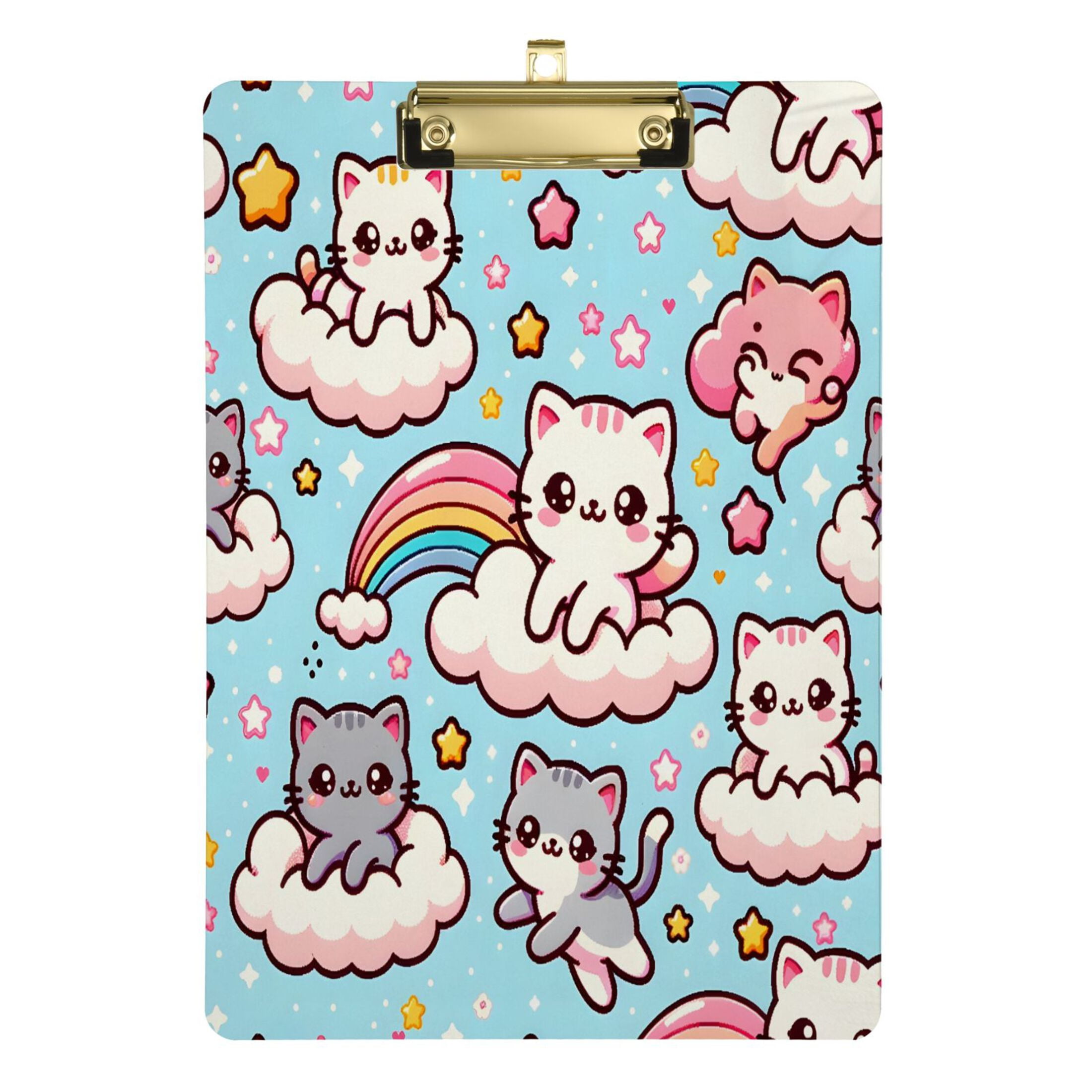 Cute Cats and Rainbow Acrylic Clipboards A4 Standard Letter Size ...