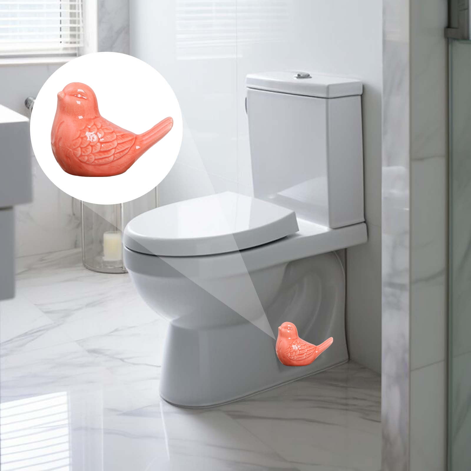 Cute Ceramic Birds Toilet Caps Decorative Animal Toilet Covers Funny ...