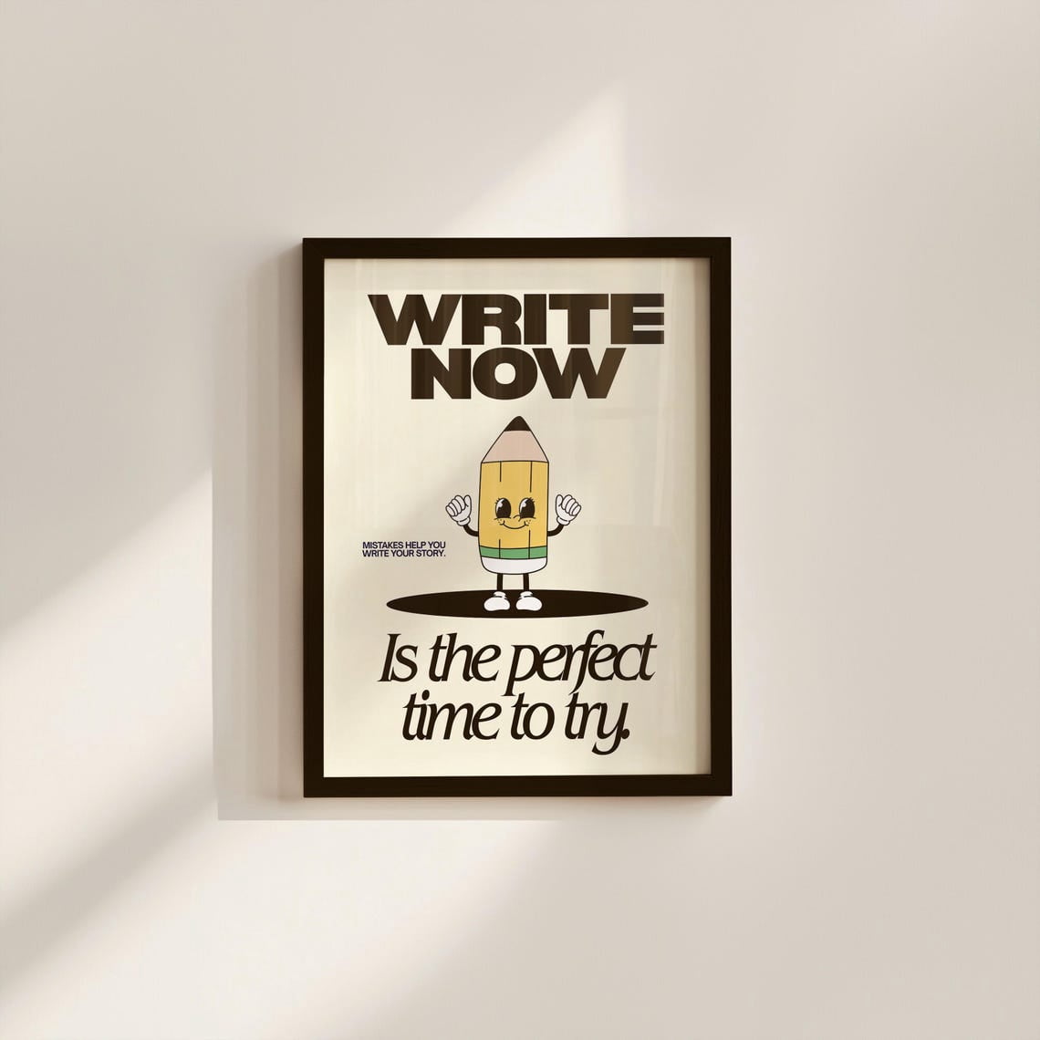 Cute Character Classroom Writing Positivity Retro Art Poster, Unframed ...