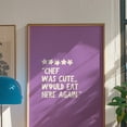 Cute Chef Kitchen Print Funny Diner Art Home Decor Office Wall Art ...