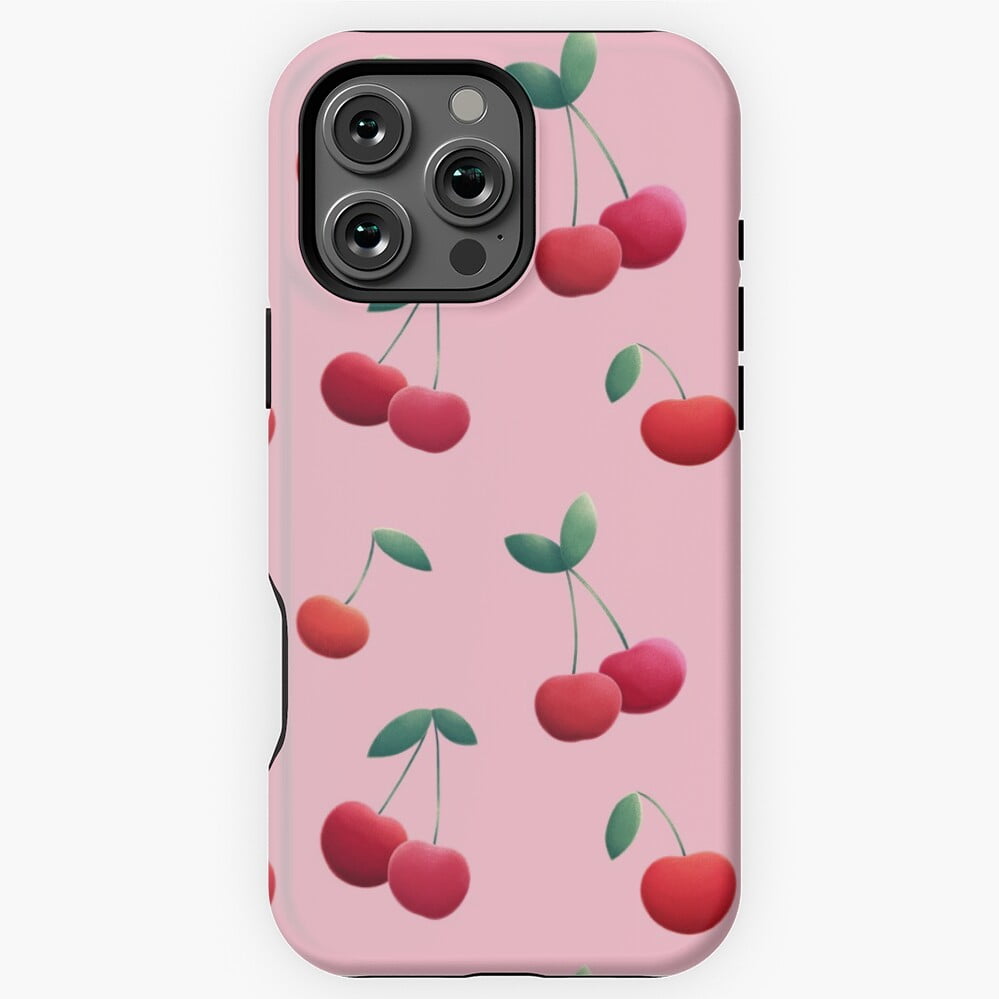 Cute Cherries Fruit Pattern Sweet Phone Case for iPhone 16 15 14 13 12 ...
