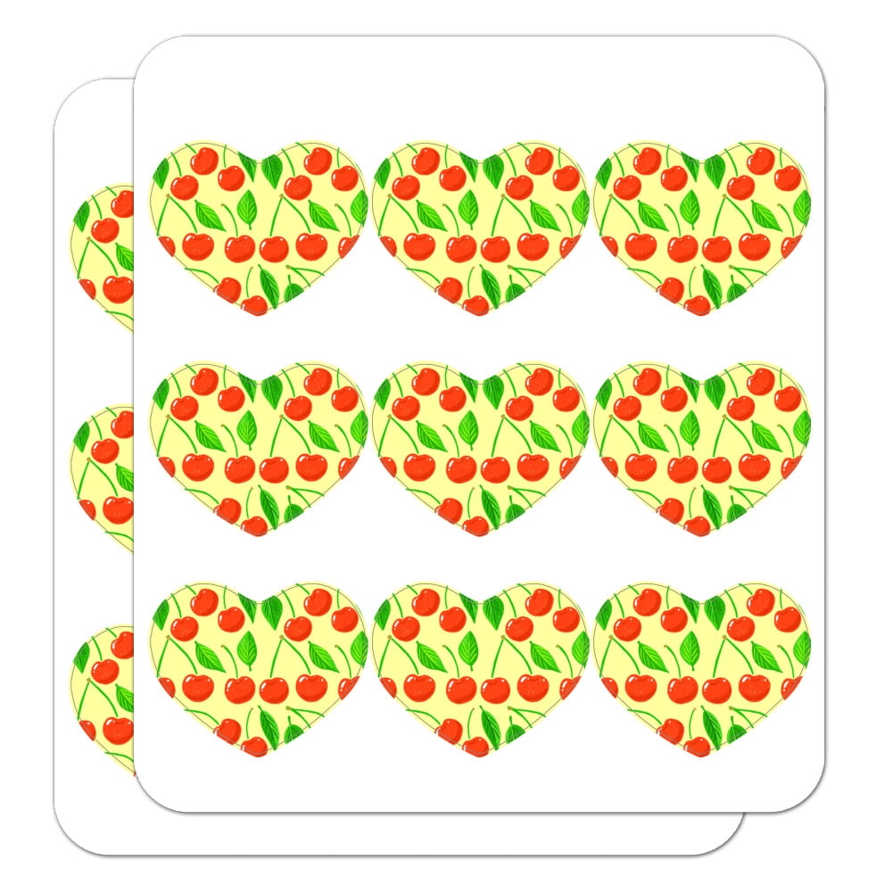 Cute Cherry Pattern Sketchy Heart Shaped Planner Calendar Scrapbook ...