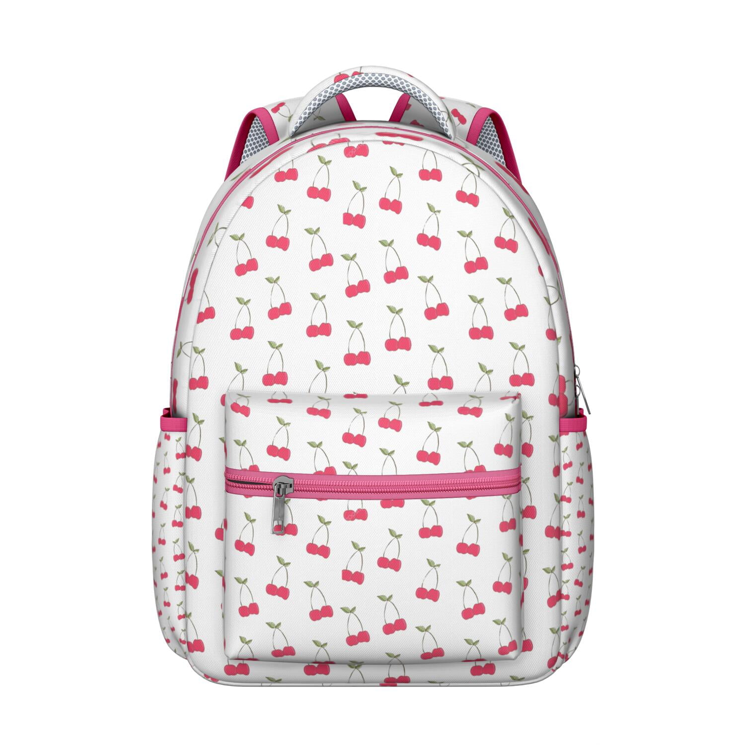 Cute Cherry Print Waterproof School Backpack - Ergonomic Student ...