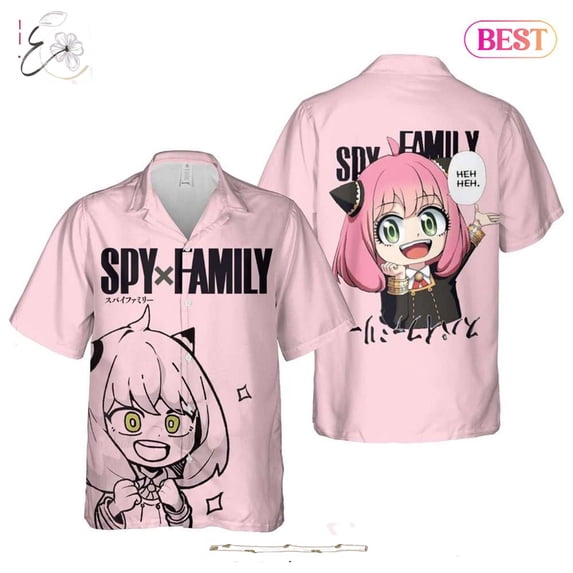 Cute Chibi Anya Forger Hawaiian Shirt Spy X Family Anime Shirt for Men ...