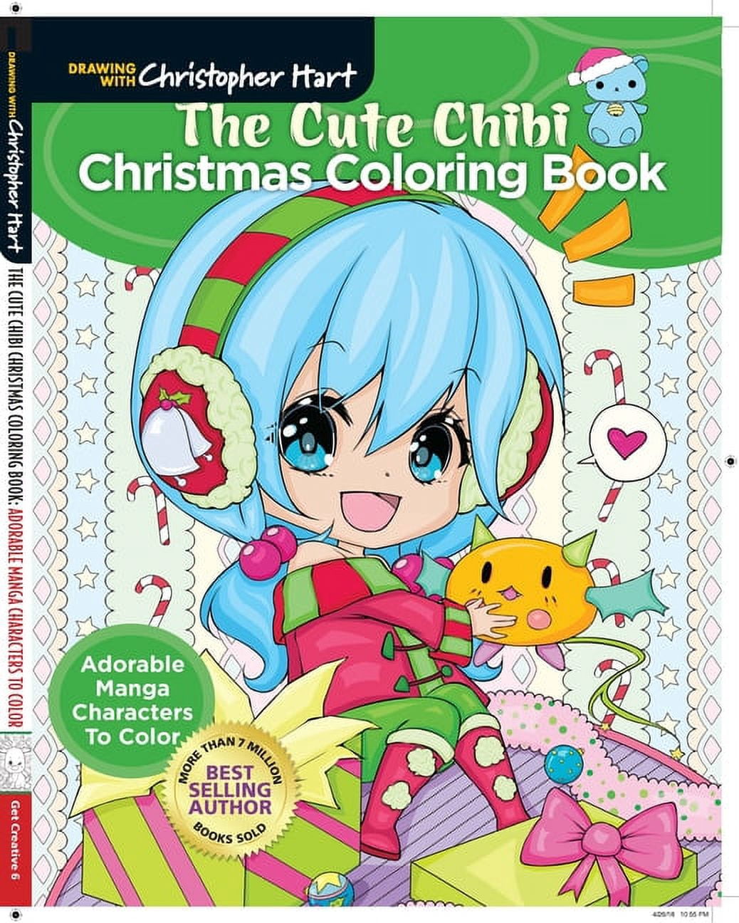 Cute Chibi Christmas Coloring Book: Adorable Manga Characters to Color ...