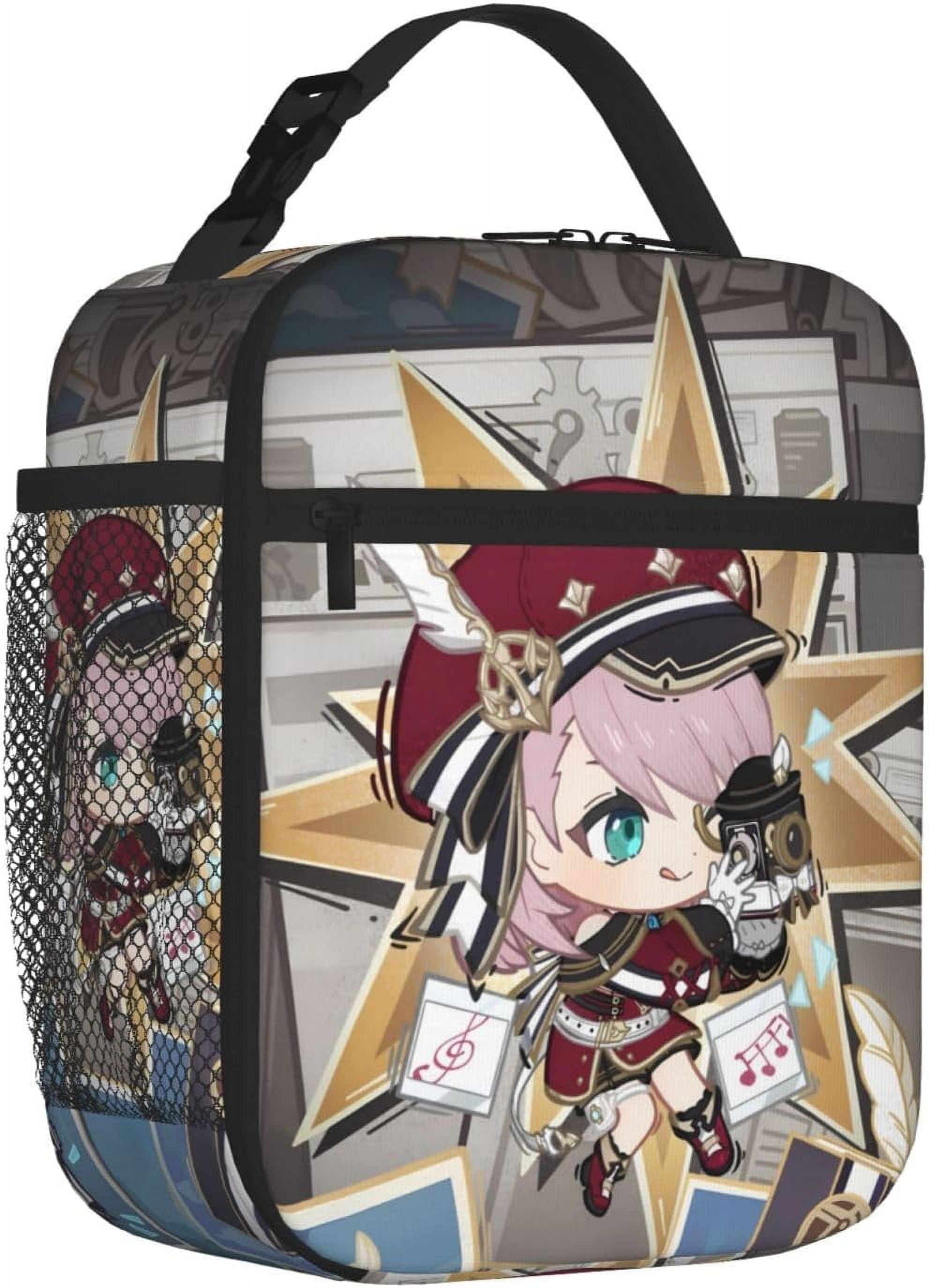 Cute Chibi Lunch Bag Reusable Portable Insulation Game Lunch Box for ...