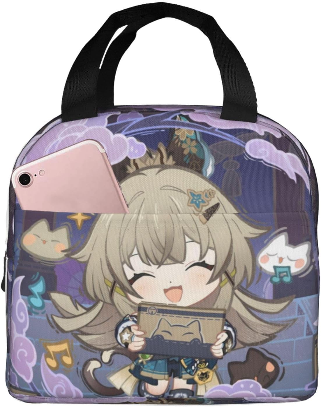 Cute Chibi Lunch Bag Reusable Portable Insulation Game Lunch box for ...