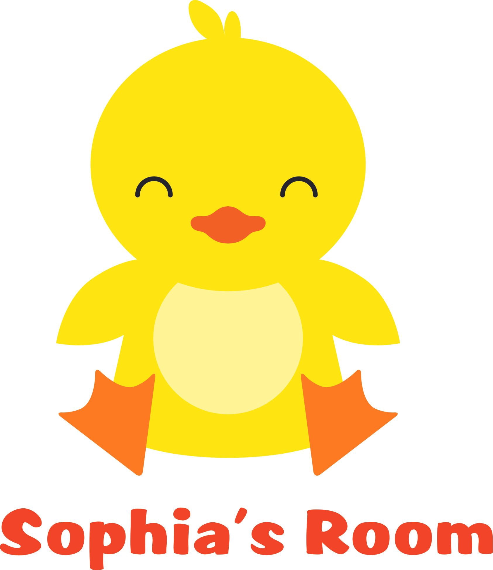 Cute Chick Baby Chicken Customized Wall Decal- Custom Vinyl Wall Art ...