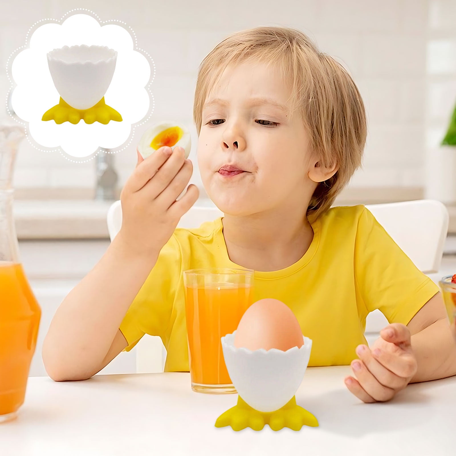 Cute Chick Egg Holder - Stable High-Foot Plastic Cup for Breakfast ...