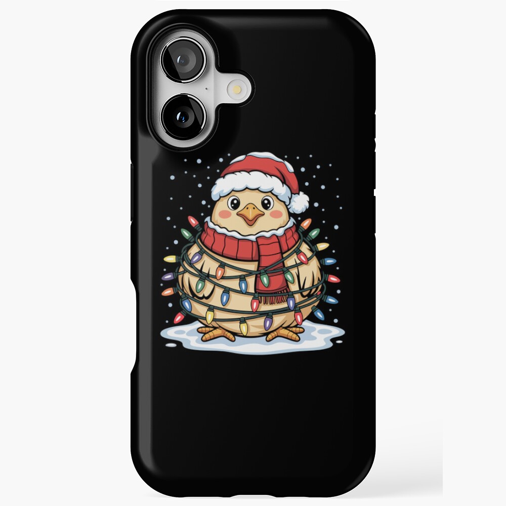Cute Chick in Christmas Lights Holiday Baby Bird Farm Phone Case 17 16 ...