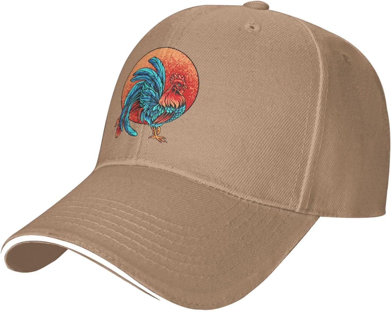 Cute Chicken Baseball Cap Women Men Sun Hat Adjustable Trucker Hats ...