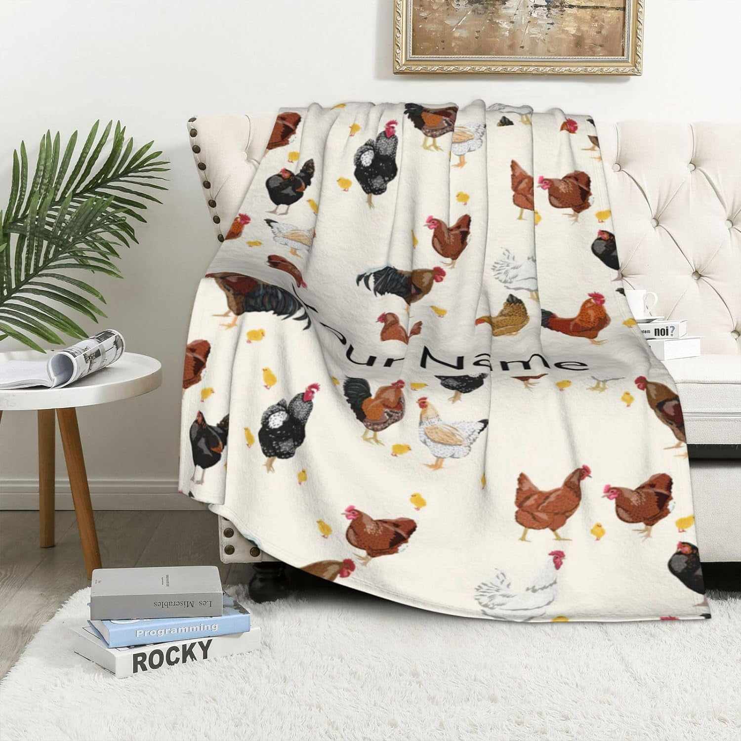Cute Chicken Blanket Rooster Throw Blanket for Kids Adults, Chicken ...