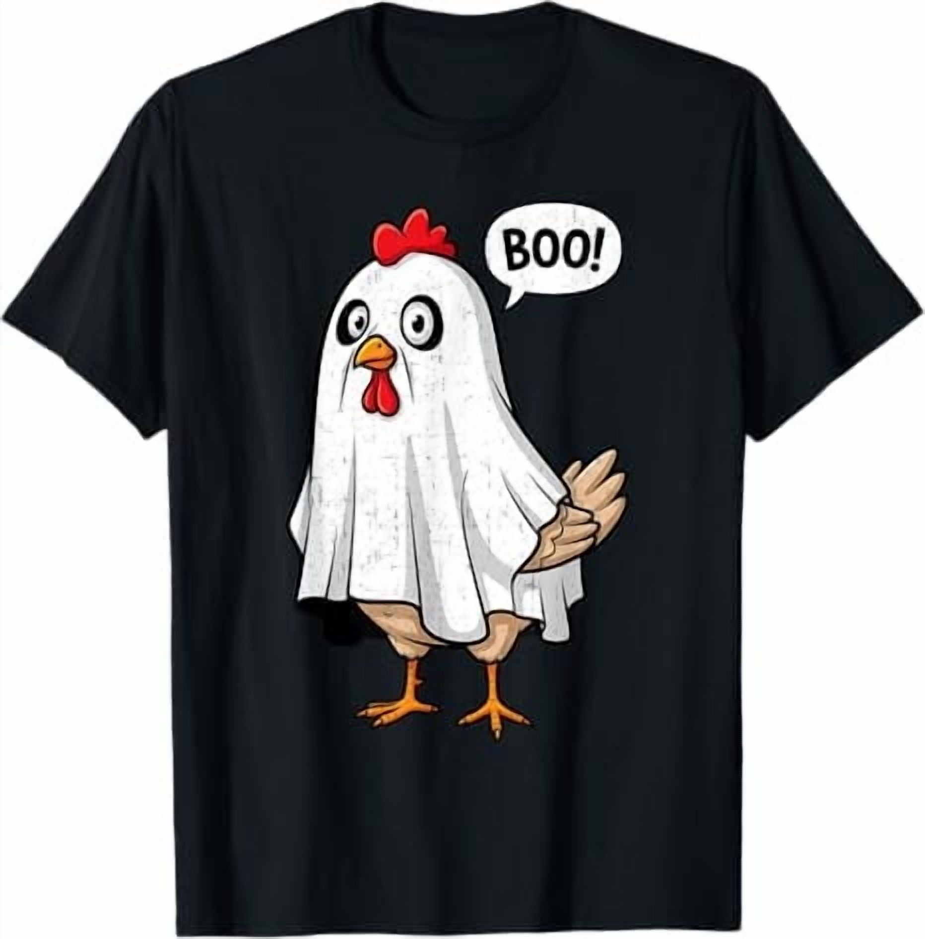 Cute Chicken Boo Funny Spooky Costume Tee, Graphic Shirt for Fans ...