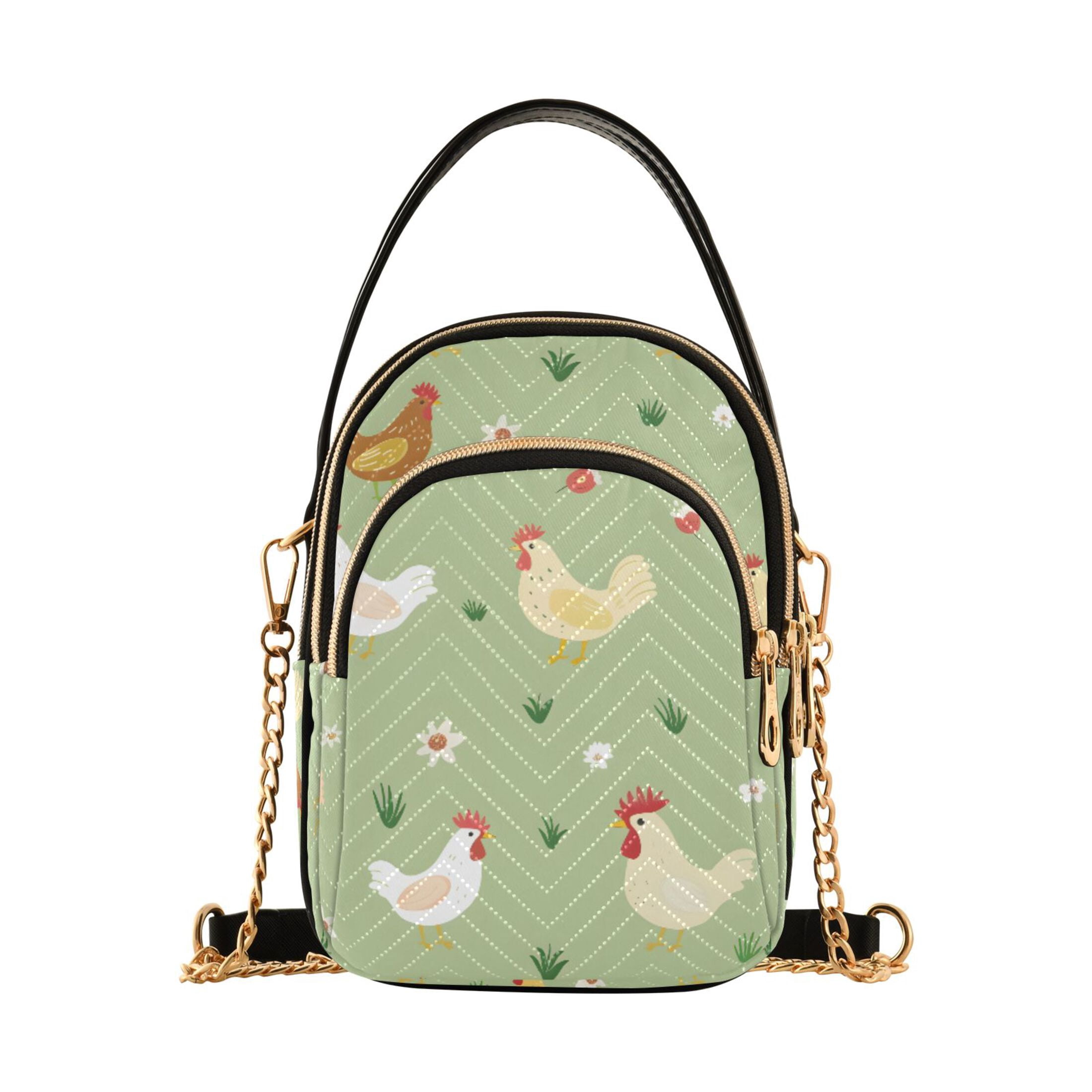 Cute Chicken Family Farm Women's Crossbody Handbags Leather Crossbody ...
