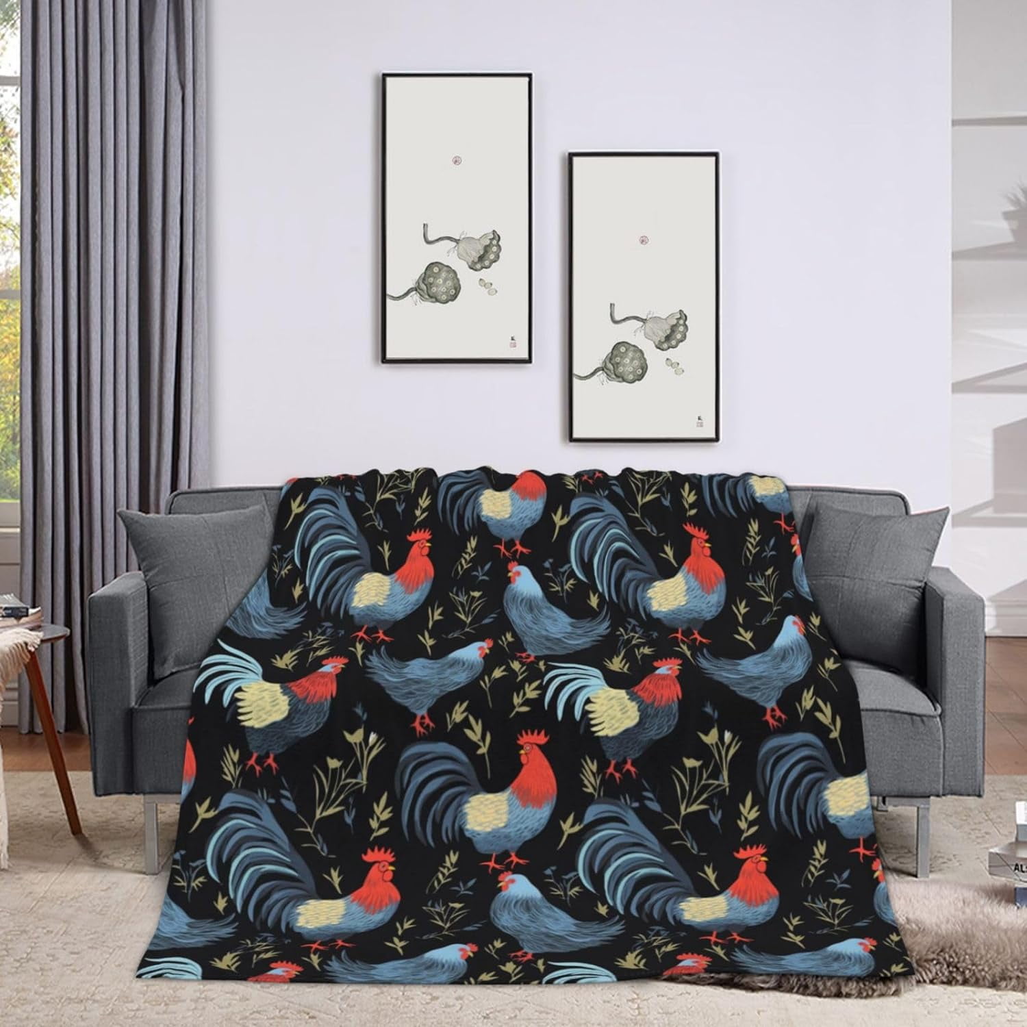 Cute Chicken Printed Blanket Chicken Gifts Throw Blanket for Couch ...