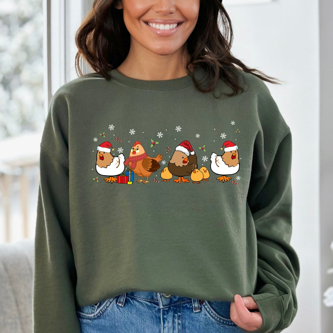 Cute Chicken SweatChicken Farm Life Farm Animal SweatChicken Lady ...