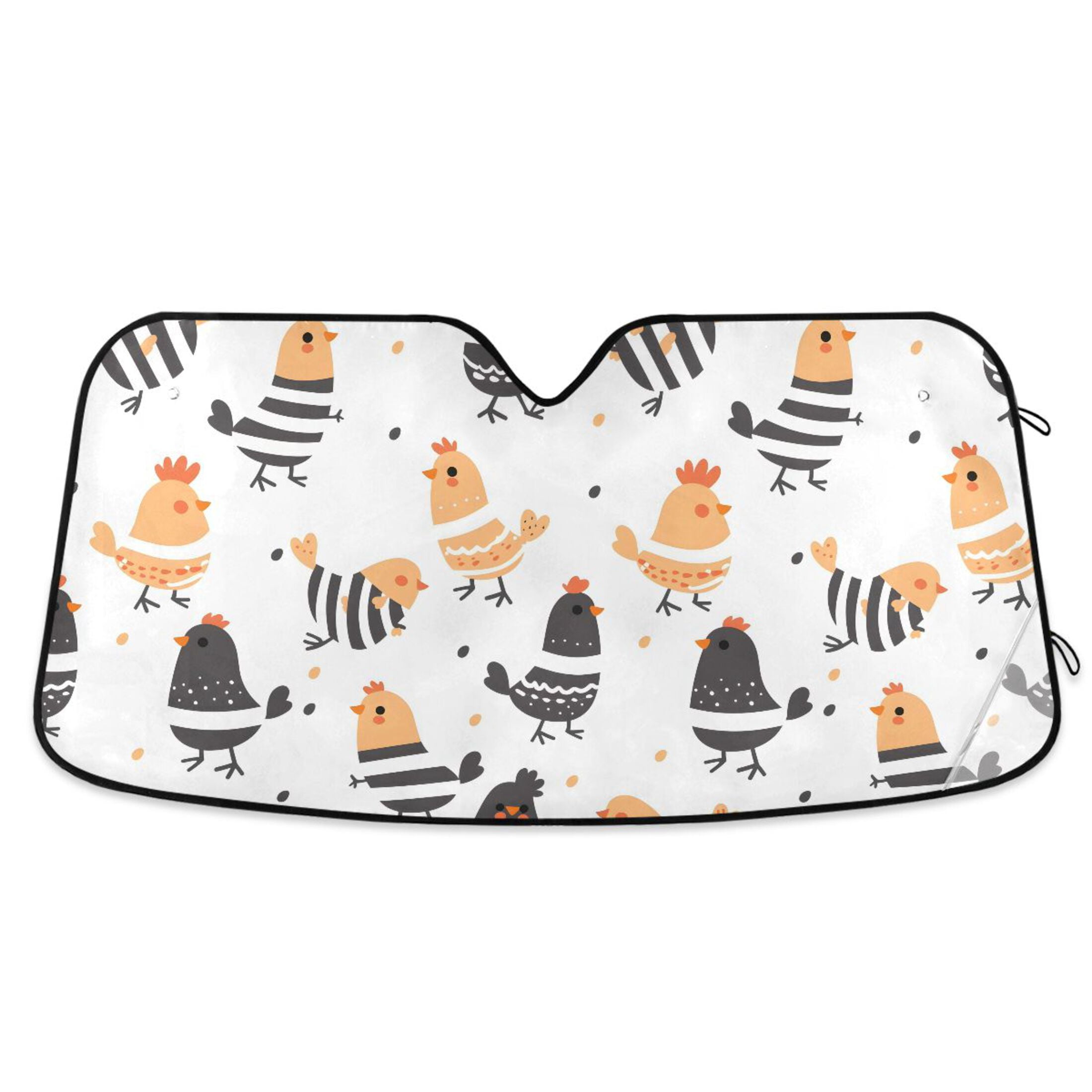 Cute Chickens Wear Cloth Car Windshield Sun Shade Foldable Car Front ...