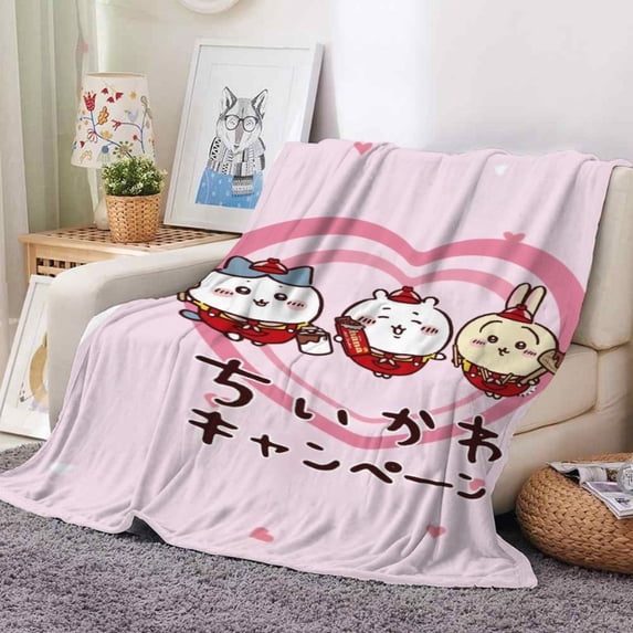 Cute Chiikawa Hachiware Usagi Blanket Keep Warm Cartoon Blanket ...