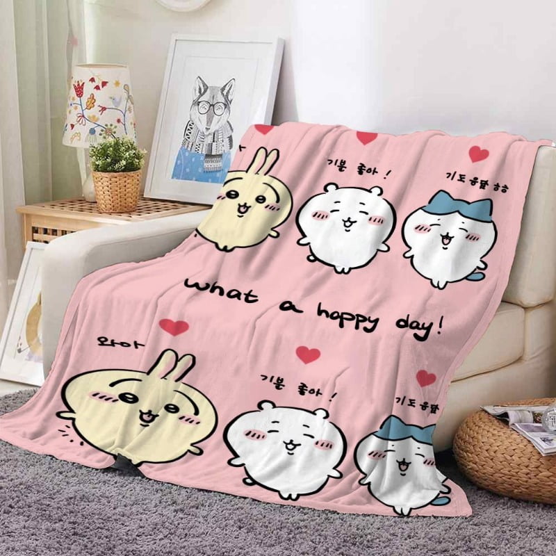 Cute Chiikawa Hachiware Usagi Blanket Keep Warm Cartoon Blanket ...