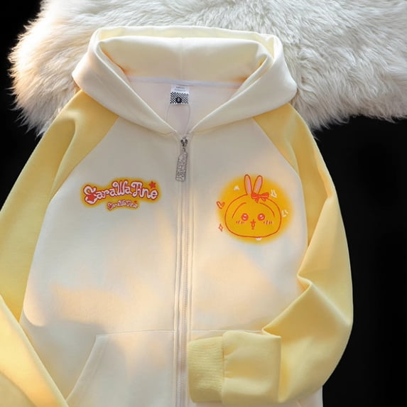 Cute Chiikawa Hoodie Cartoon Kawaii Hachiware Warm Clothes Sweet ...