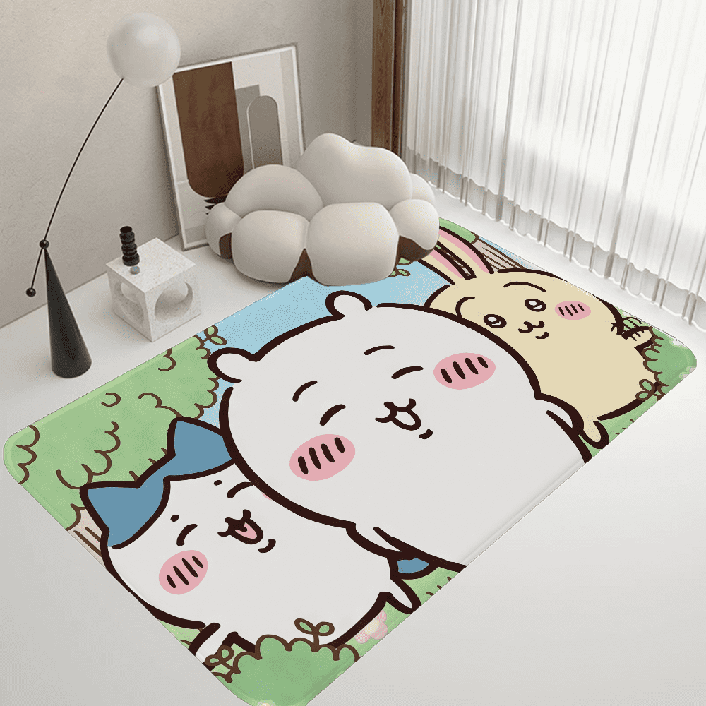 Cute Chiikawa Kitchen Mat Room Bedroom Decoration Balcony Anti-Slip ...
